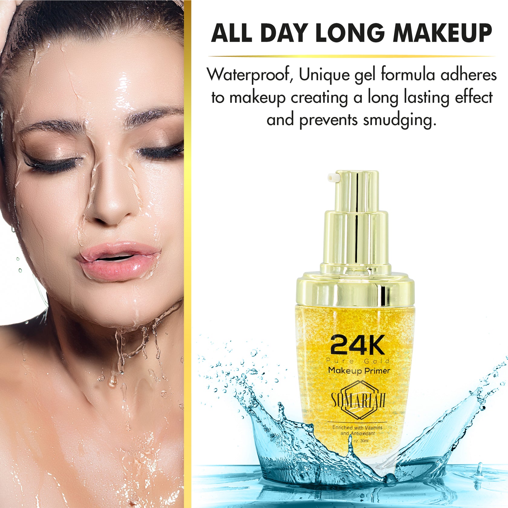 24K Pure Gold Makeup Primer – Somariah House of Beauty